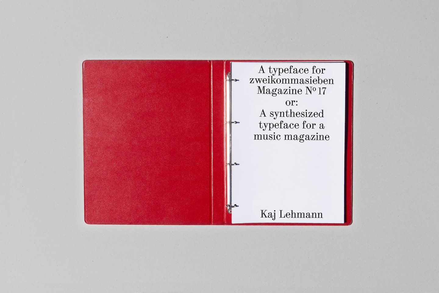 Zweikommasieben Magazine #17. Diploma Project by Kaj Lehmann,. - Projects - ECAL