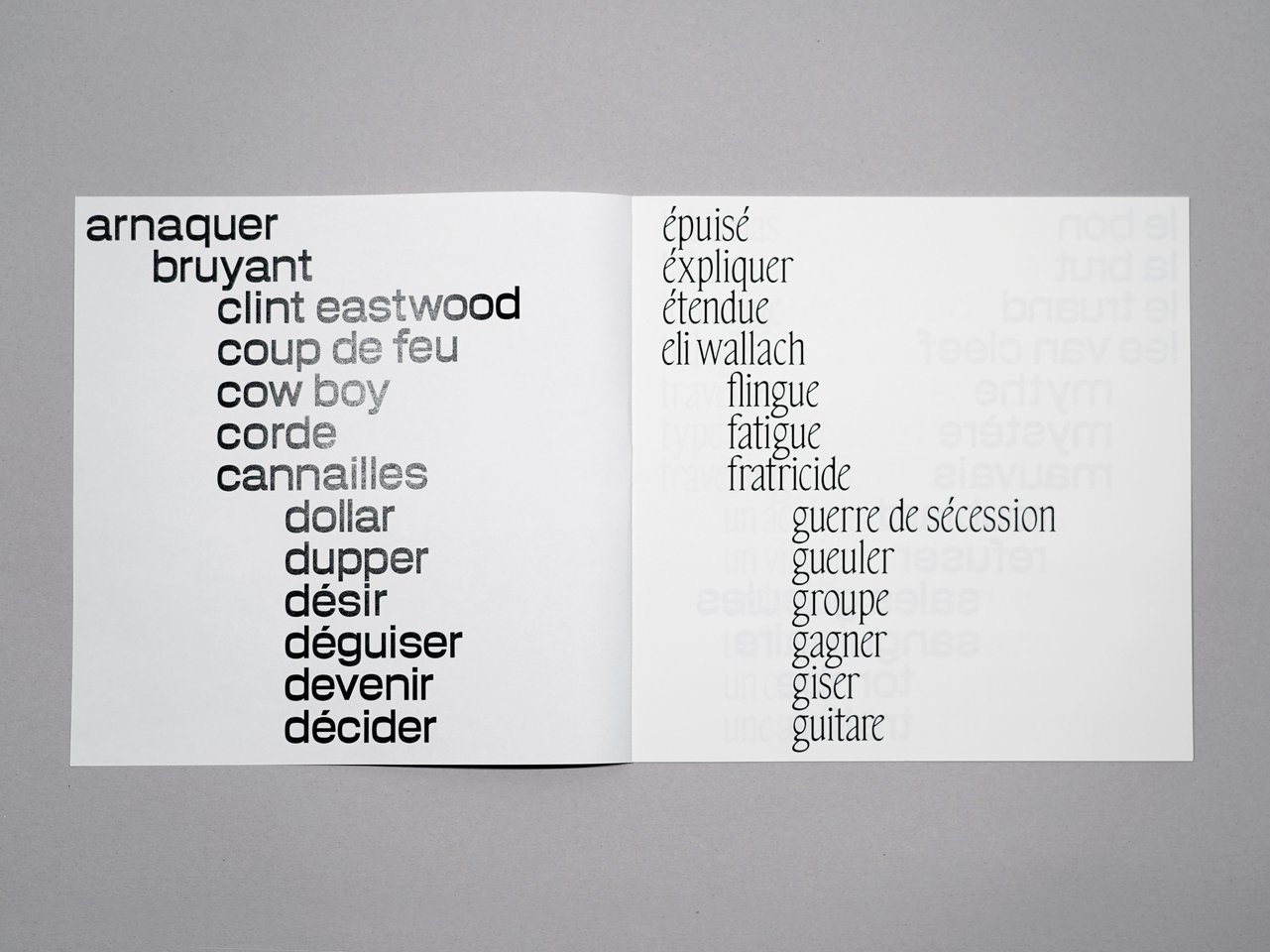 Type specimen - Projets - ECAL