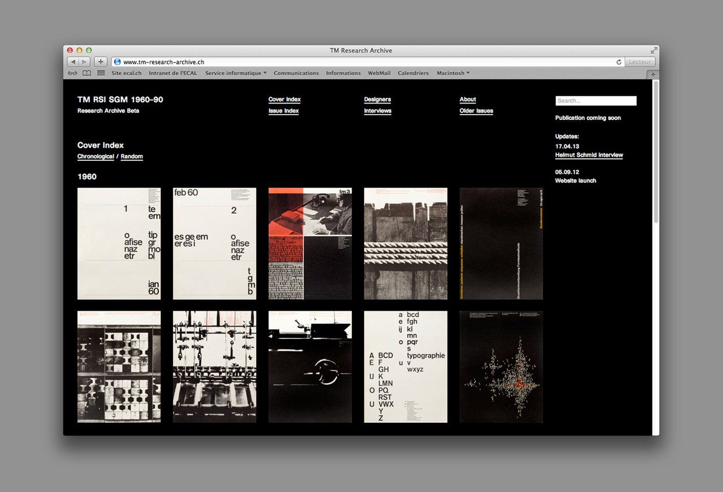 Typographische Monätsblatter - Projects - ECAL